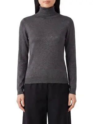 Brunello Cucinelli Brunello Cucinelli Fine Knit Turtleneck Jumper Mouse Grey