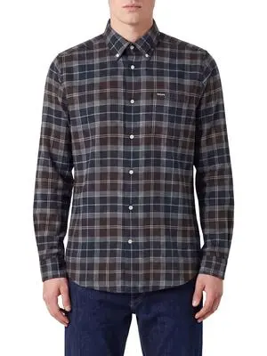 Barbour Slim Fit Check Cotton Shirt With Button-down Collar - Multicolor