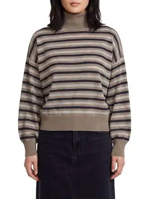 Brunello Cucinelli Striped Turtleneck Jumper - Multicolor