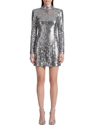 Balmain Sequin-embroidered Sheath Mini Dress - Silver