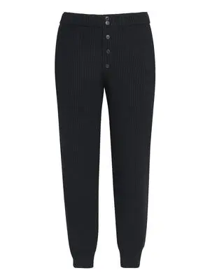 Dries Van Noten Wool Straight Sweatpants - Black