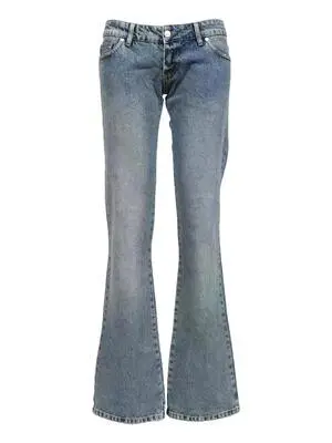 Natasha Zinko Treated Flared Jeans - Blue