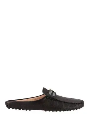 TOD'S Tod's T Timeless Pebbled Leather Mules