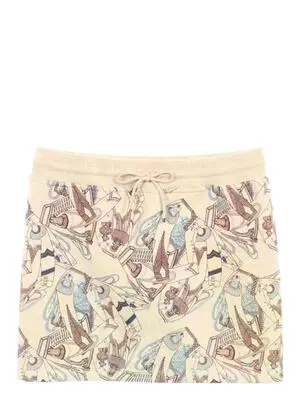 Hermès Zouaves Et Dragons Finesse Print Skirt - Neutrals