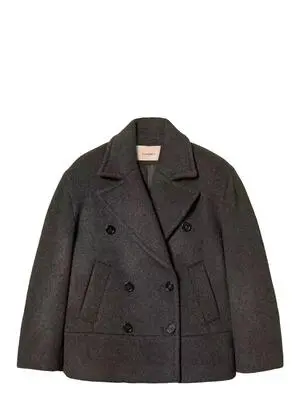 TWINSET Double-breasted Caban Coat - Grey