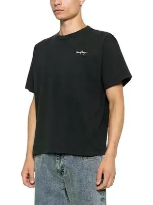 SECOND / LAYER Logo-print Graphic-print T-shirt - Black