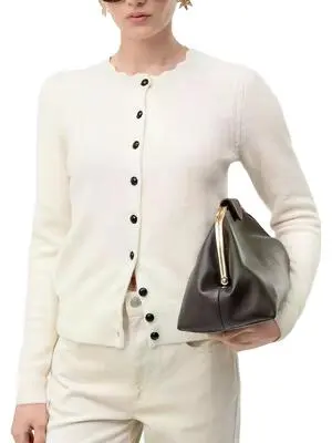 Isabel Marant Étoile Scalloped-edge Buttoned Cardigan - Neutrals