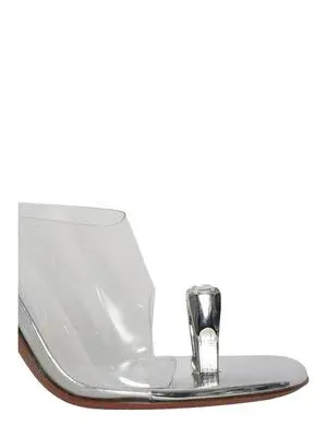 AMINA MUADDI Amina Muaddi Justine Transparent-Panel Stiletto Heeled Sandals