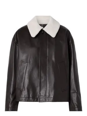 BOTTEGA VENETA Bottega Veneta Shearling-Trimmed Leather Jacket
