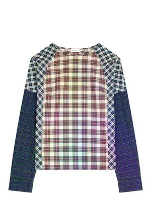 Dries Van Noten Checked Cotton Flannel Top - Neutrals