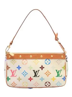 LOUIS VUITTON Monogram Multicolor Pochette Accessoires Shoulder Bag - White