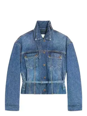 Dries Van Noten High-collar Denim Jacket - Blue