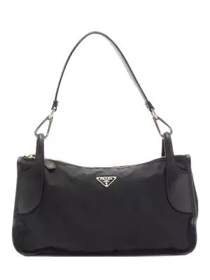 Prada 2000s Tessuto Shoulder Bag - Black