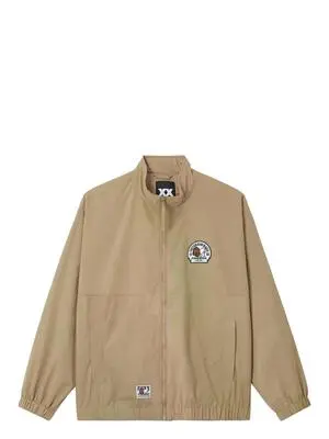 FINGERCROXX Logo Patch Zip-up Jacket - Neutrals