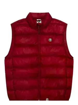 AAPE BY *A BATHING APE Moonface Logo-patch Quilted Gilet - Red