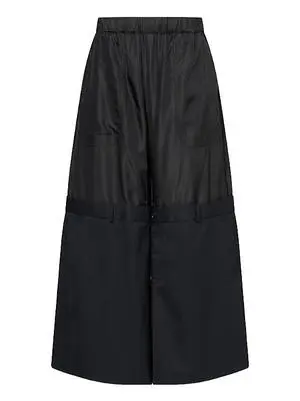 Noir Kei Ninomiya Double-layer Wool Trousers - Black