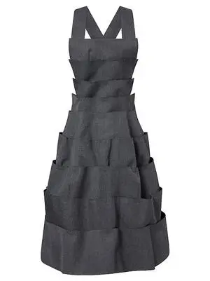 Comme Des Garçons Panelled Open-side Wool Midi Dress - Medium Grey