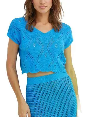 BENETTON Benetton Openwork Knit Top