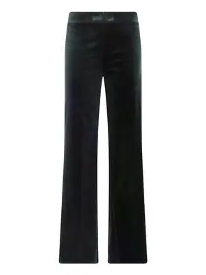Antonelli Firenze Velvet-effect Cotton Trousers - Green