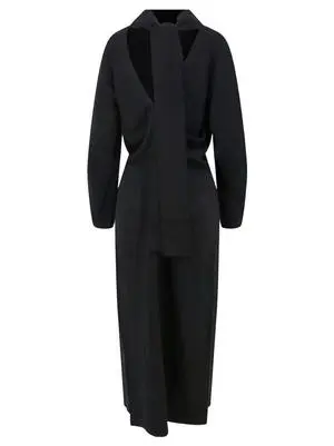 TOTEME Slouch Waist Scarf Dress - Black
