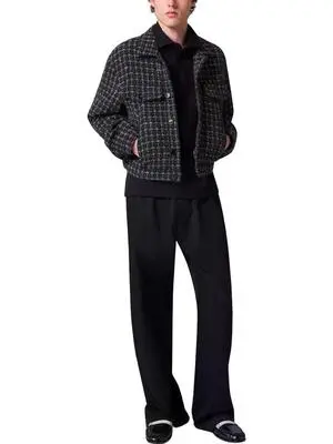 MSGM Logo-patch Long-sleeve Polo Shirt - Black