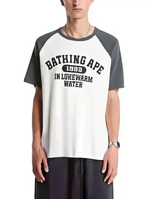 A BATHING APE Crewneck Raglan T-shirt - Neutrals
