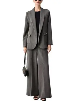 FRACOMINA Pleated Wide-leg Trousers - Grey