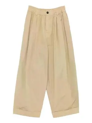 Marni Pleated Wide-leg Trousers - Neutrals