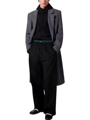 MSGM Graphic Print Drawstring Hoodie - Black