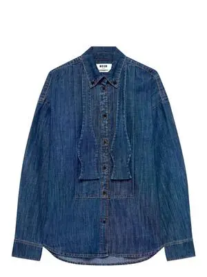 MSGM MSGM Pleated Bow Detail Shirt