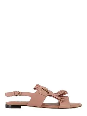 TOD'S Timeless Fringed-detail Sandals - Pink