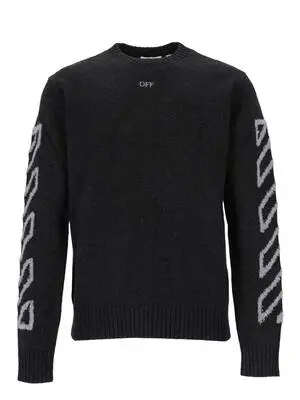 Off-White Diagonal Arrow Crewneck Sweater - Grey