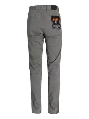 BOSS Logo-patch Chino Trousers - Grey