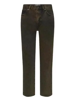 FRAME FRAME The Hang Acid-Wash Straight-Leg Jeans