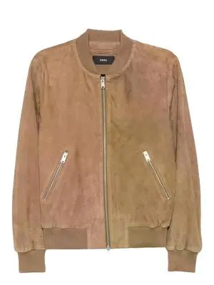 ARMA Suede Bomber Jacket - Brown
