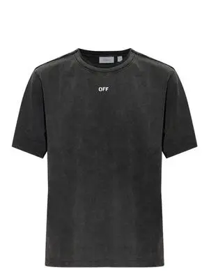 Off-White Logo-print Cotton T-shirt - Grey