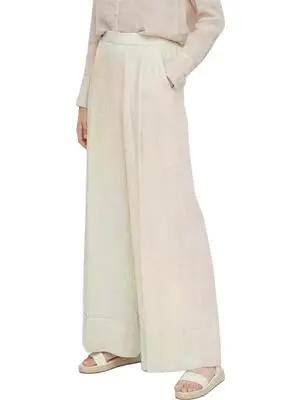 BENETTON Elasticated-waist Palazzo Pants - Neutrals