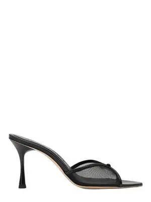 Studio Amelia Jacques Mesh Panel Stiletto Sandals - Black