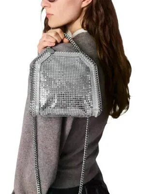 Stella McCartney Stella McCartney Falabella Chainmail Tiny Tote Bag Silver