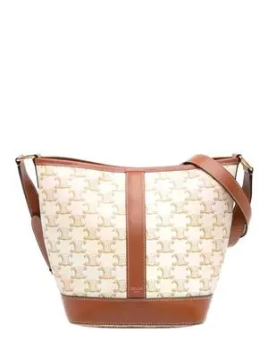 Celine Triomphe Coated Canvas Bucket Bag - Neutrals