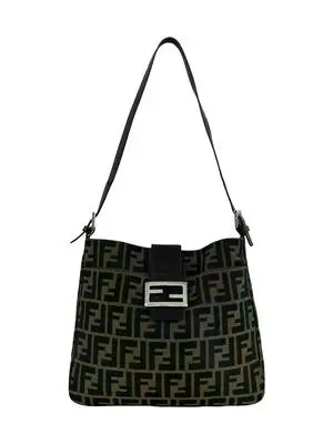 Fendi Zucca Canvas Shoulder Bag - Brown