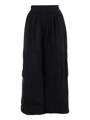 ALAINPAUL Wide-leg Cargo Trousers - Black