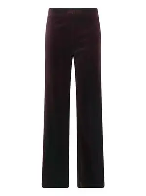 Antonelli Firenze Velvet Straight-leg Trousers - Red