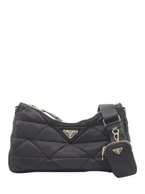 Prada Re-nylon Quilted Shoulder Bag - Black