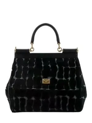 DOLCE & GABBANA Dolce & Gabbana Sicily Leopard-Pattern Shoulder Bag