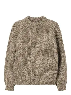 Daughter Ribbed Mélange Wool Sweater - Brown