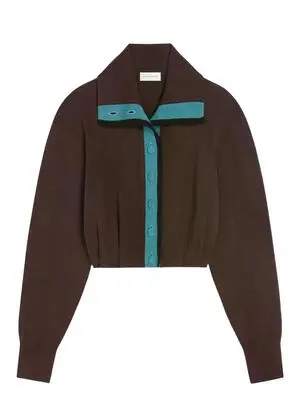 Dries Van Noten Cropped Cashmere Cardigan - Brown
