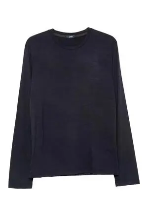 Herno Long-sleeve Wool T-shirt - Blue