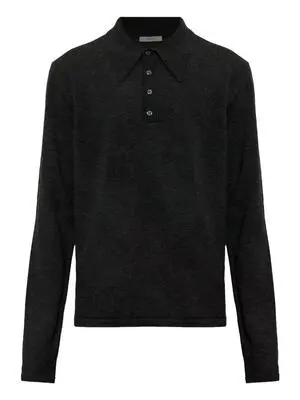 LEMAIRE Long-sleeve Polo Sweater - Grey