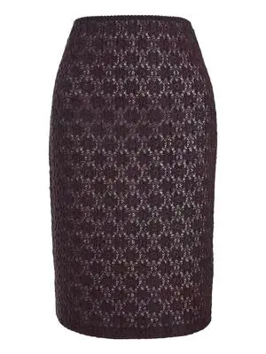 12 STOREEZ 12 Storeez Primrose Lace Midi Skirt Brown